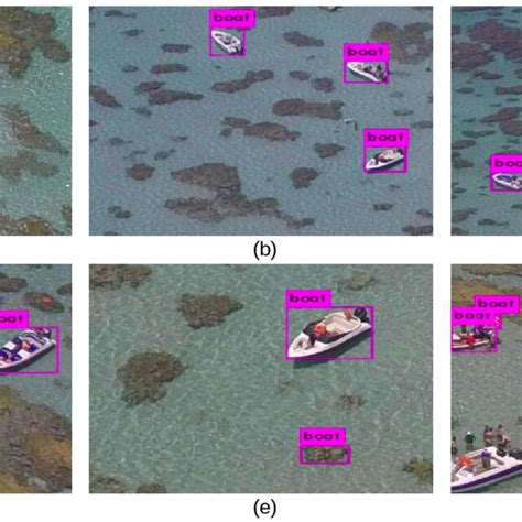 Boat Detection Examples Considering A 025 Confidence Threshold
