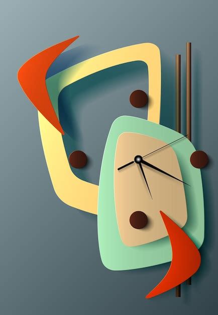 Premium Vector Vector Illustration Of A Wall Clock Located On The Wall With Different