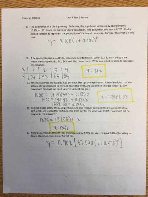 bonus module 4 test 2 review ahs math