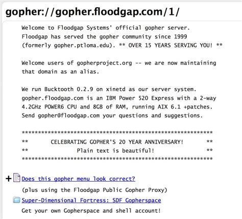 Technologies Never Completely Die Get On A Gopher Server Cogdogblog
