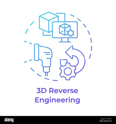 3d Reverse Engineering Blue Gradient Concept Icon Stock Vector Image And Art Alamy