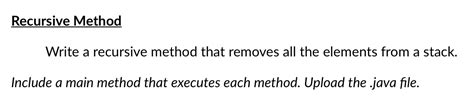 Solved Recursive Method Write A Recursive Method That Chegg Com
