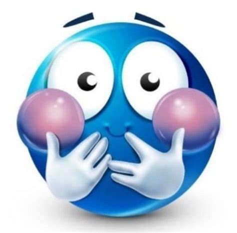 Giggle Giggle 🙊 Blue Emoji Funny Emoji Emoji Meme