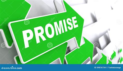 Promise Word On Green Arrow Stock Illustration Illustration Of