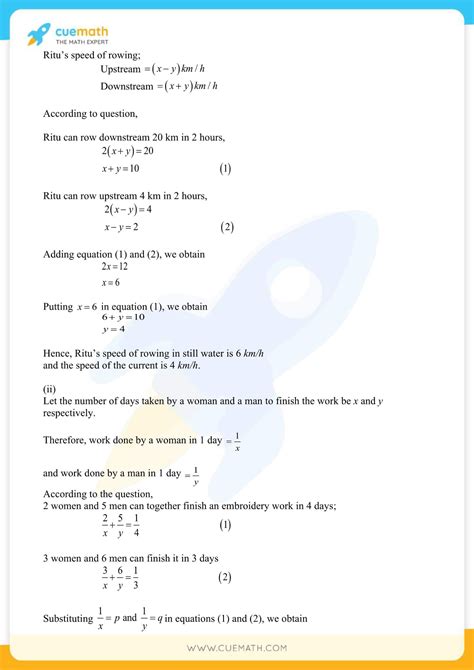 NCERT Solutions For Class 10 Maths Chapter 3 Exercise 3 6 Free PDF