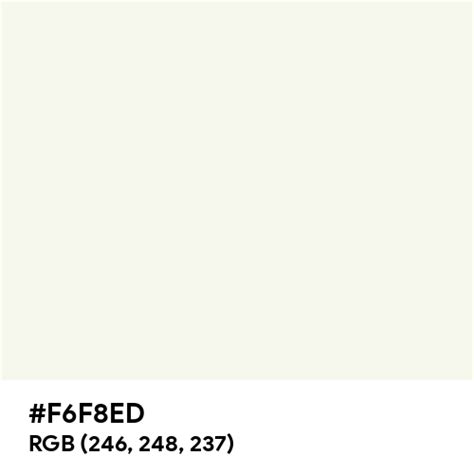 Rice Color Hex Code Is F6f8ed