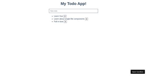 Simple Todo App With Vue Codesandbox