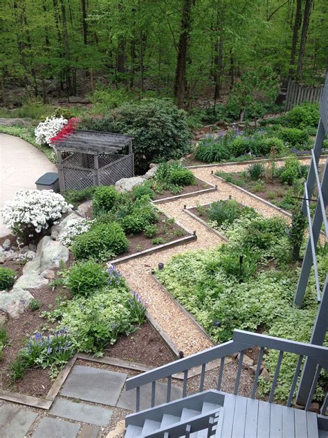 Zig Zag Path In Outdoor Garden