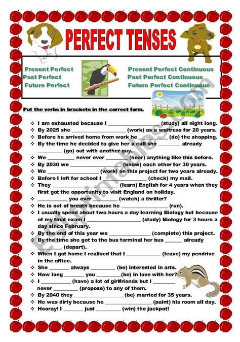 Perfect Present Tense Worksheet