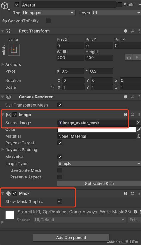 Unity Mask制作圆形头像 unity圆形头像 CSDN博客