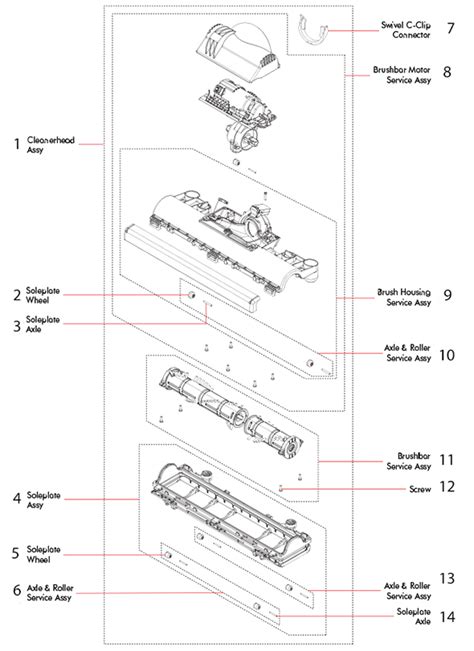 Schematic And Parts List For Dyson Model Dc41 Dc55 Vacuums R Us And