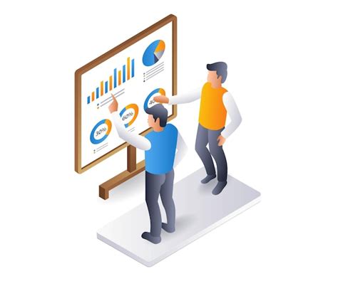 Premium Vector The Team Is In A Meeting Analyzing The Companys