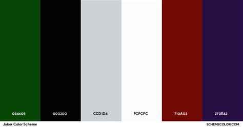 Joker Color Scheme Palettes