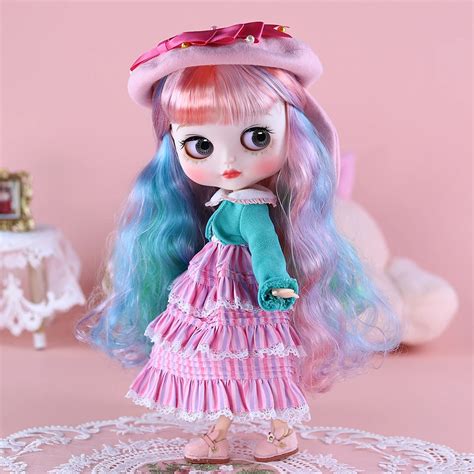 Icy Dbs 블라이스 인형 관절 바디 뚱뚱한 얼굴 매트 세트 Diy Sd 선물 장난감 티몬