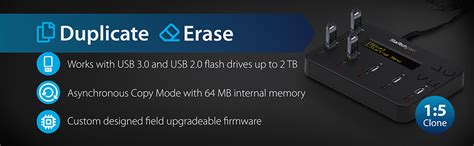 StarTech Com Standalone USB Thumb Drive Duplicator Eraser Flash Drive Cloner Sanitizer TAA