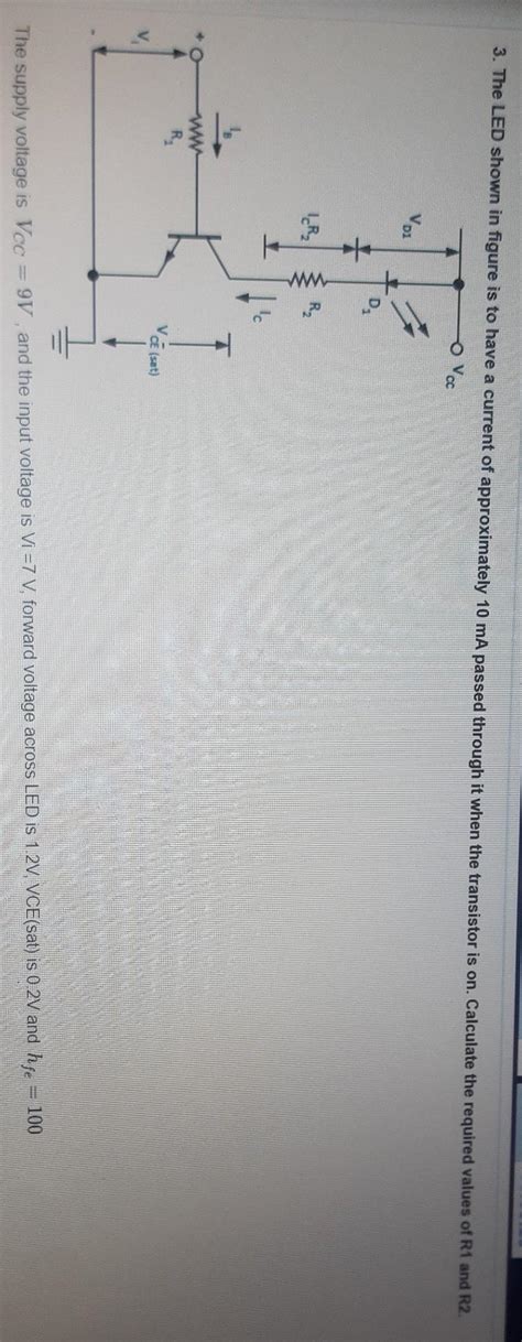 Solved The LED Shown In Figure Is To Have A Current Of Chegg