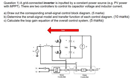 Solved A Grid Connected Inverter Is Inputted By A Constant