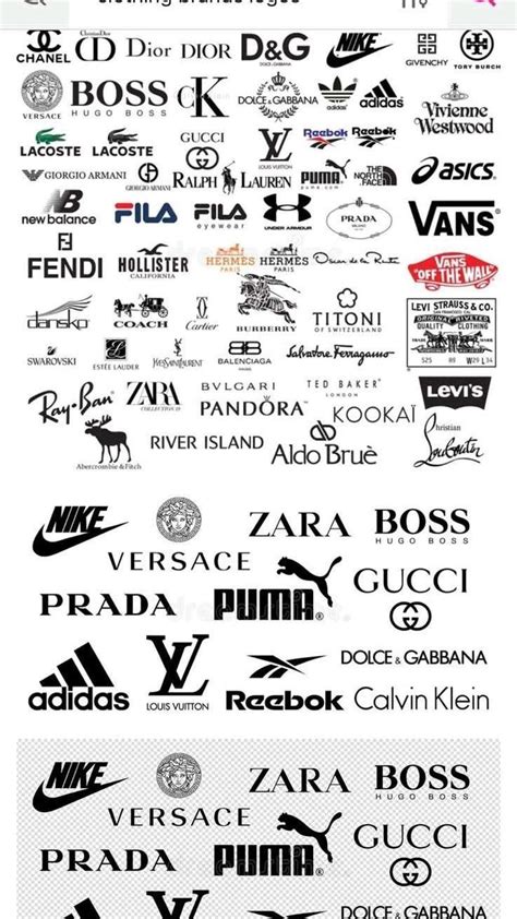 Graphic Style Logos For Clothing Brands All Brand Logo With Name Luxury Fashion Brands Logo