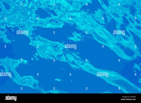 Vector Illustration Of Water Ripple Texture Background Wavy Water Surface During Sunset Golden