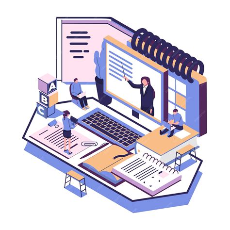 Premium Vector Online Training Courses For Employees Training Skills Enhancement People Sit At