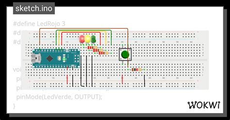 practica 1 luz secuencial wokwi esp32 stm32 arduino simulator