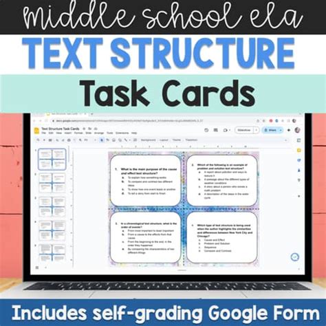 Text Structure Task Cards By Elevating Ela Tpt