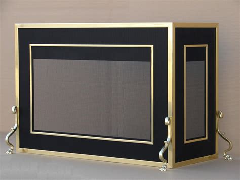 Custom Solid Brass Fireplace Screens Single Panel