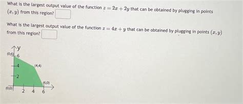 solved what is the largest output value of the function