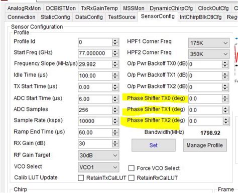 IWR BOOST I Want To Beamforming Or Make Narrow Tx S Beamwidth In MmwaveStudio Sensors