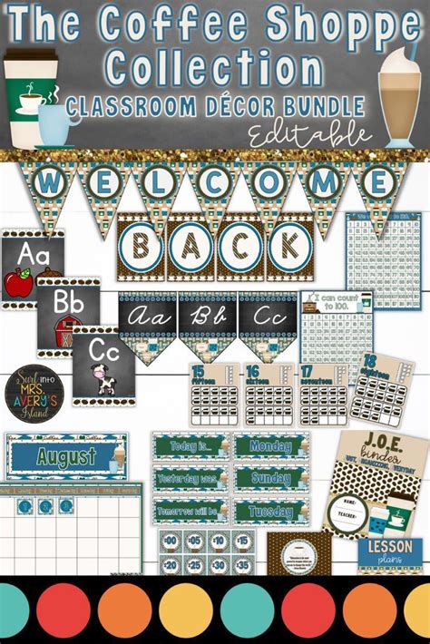 Coffee Classroom Theme Decor Bundle Classroom Management Back To School Classroom Themes