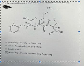 Answered: 3. In the structure of Lisinopril below, Identify the main functional group in the ...