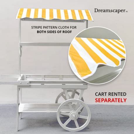 Yellow Stripe Pattern Awning Cloth Old School Prop Rental