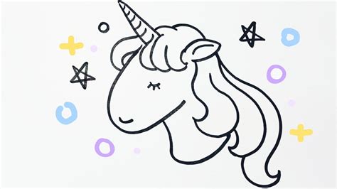 예쁜 유니콘 그림 그리기 How To Draw A Cute Unicorn Drawing Tutorial Easy Drawing Idea Journaling