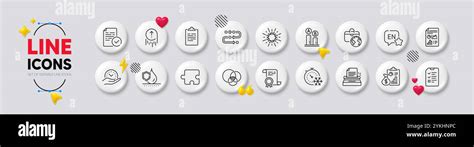 Report Euler Diagram And English Line Icons White Buttons 3d Icons Pack Of Global Business