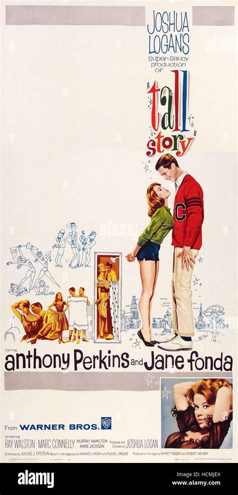 Tall Story Poster Art Top L R Jane Fonda Anthony Perkins Bottom