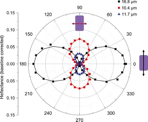 Polar Plot Of The Reflectance Intensity At 104 μm 117 μm And 168 Download Scientific
