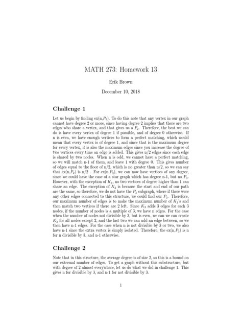 Random Homework Pdf Vertex Graph Theory Mathematical Relations Random Homework Pdf Vertex Graph Theory Mathematical Relations