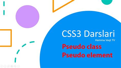 Css3 8 Dars Pseudo Class Pseudo Element Css3 Darslari Ozbek