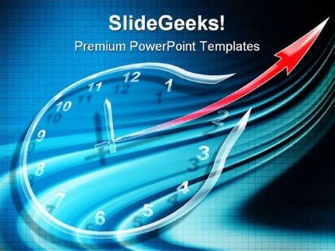 Clock On Abstract Blue Background PowerPoint Themes And PowerPoint Slides