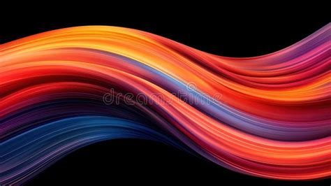A Vibrant Abstract Composition Of Overlapping Curved Lines In Various Colors Stock Image