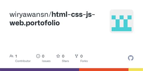 Github Wiryawansnhtml Css Js Webportofolio