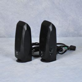 Logitech S Black Computer Speakers Power Cable Included