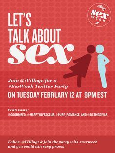 Join Us For A Sex Week Twitter Party On At Pm EST We Ll Have Experts Answering Your
