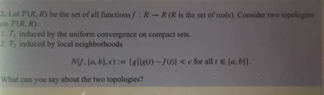 solved 2 let p r r be the set of all functions f r → r