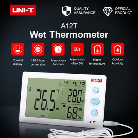 Ready Stock UNI T Temperature Humidity Meter Measures Real Time Selectable Display Of