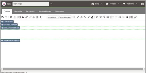 Creating A New Full Width Page