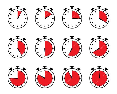 Premium Vector Stopwatch Timer Clock Vector Symbol Set Isolated On
