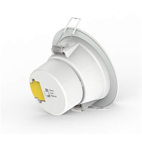 Hpm Zyla Plus Flicker Free Led Tri Colour Recessed Downlight 90mm White