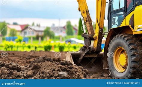 The Backhoe S Operator Adjusts The Controls Fine Tuning The Machine S Movements Stock Image