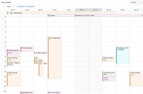 Single Planning Calendar SAP Fiori For Web Design Guidelines